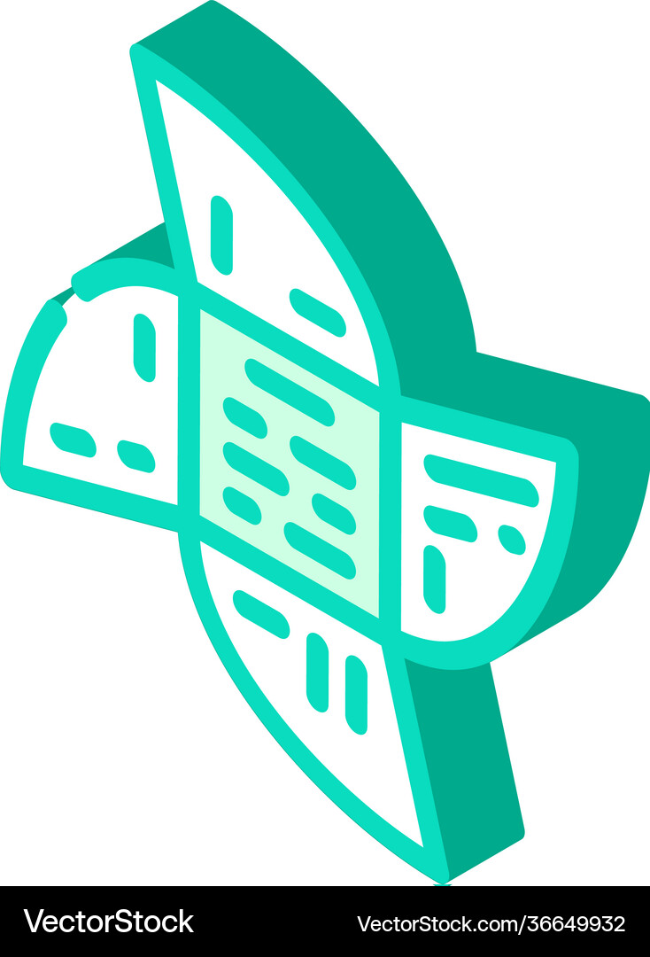 Irregular booklet isometric icon Royalty Free Vector Image