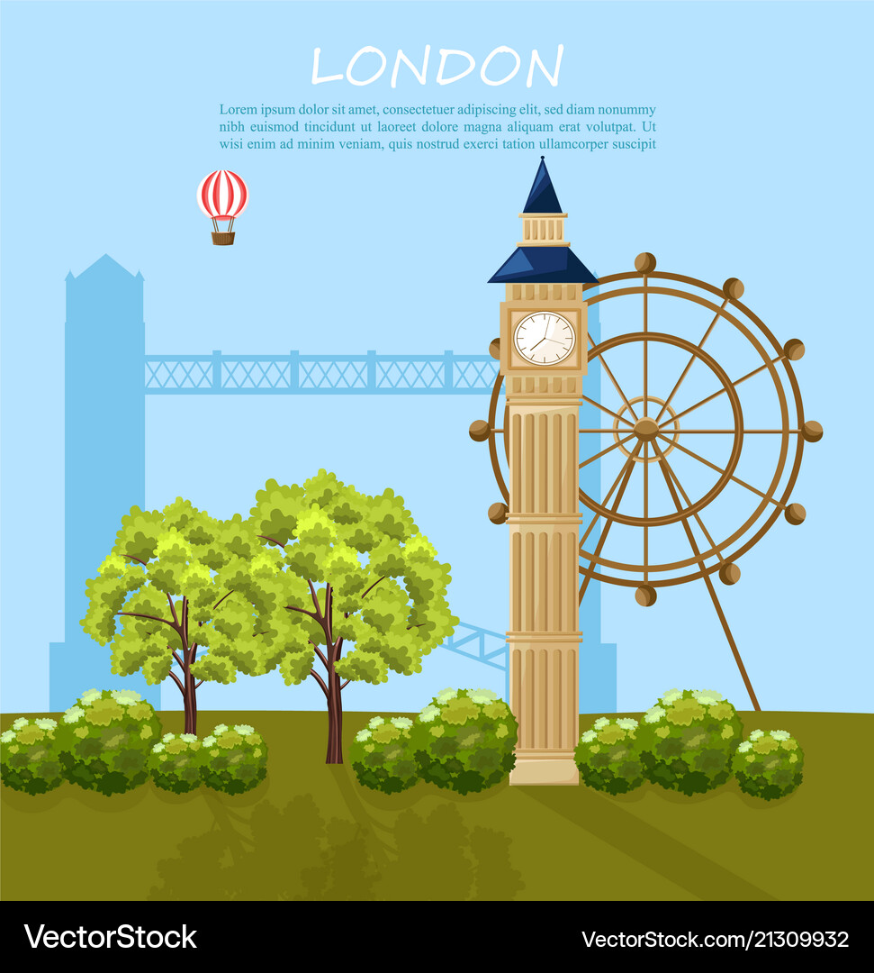 London city architecture facades Royalty Free Vector Image
