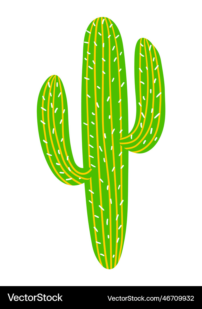 Mexican cactus traditional holiday item stylized Vector Image