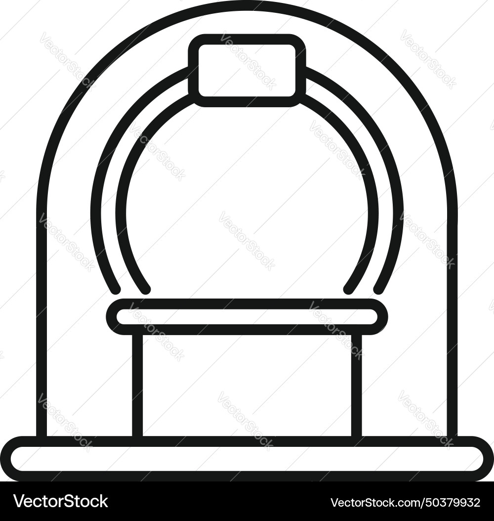 Mri scan device icon outline clinic Royalty Free Vector