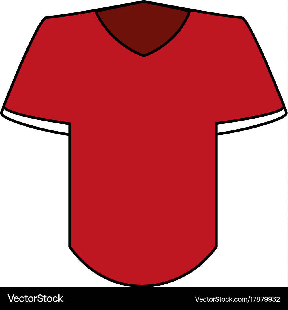T shirt with v neck icon image Royalty Free Vector Image
