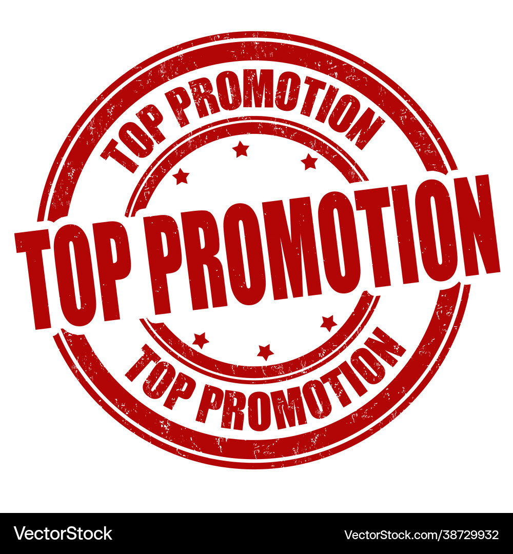 Top promotion grunge rubber stamp Royalty Free Vector Image