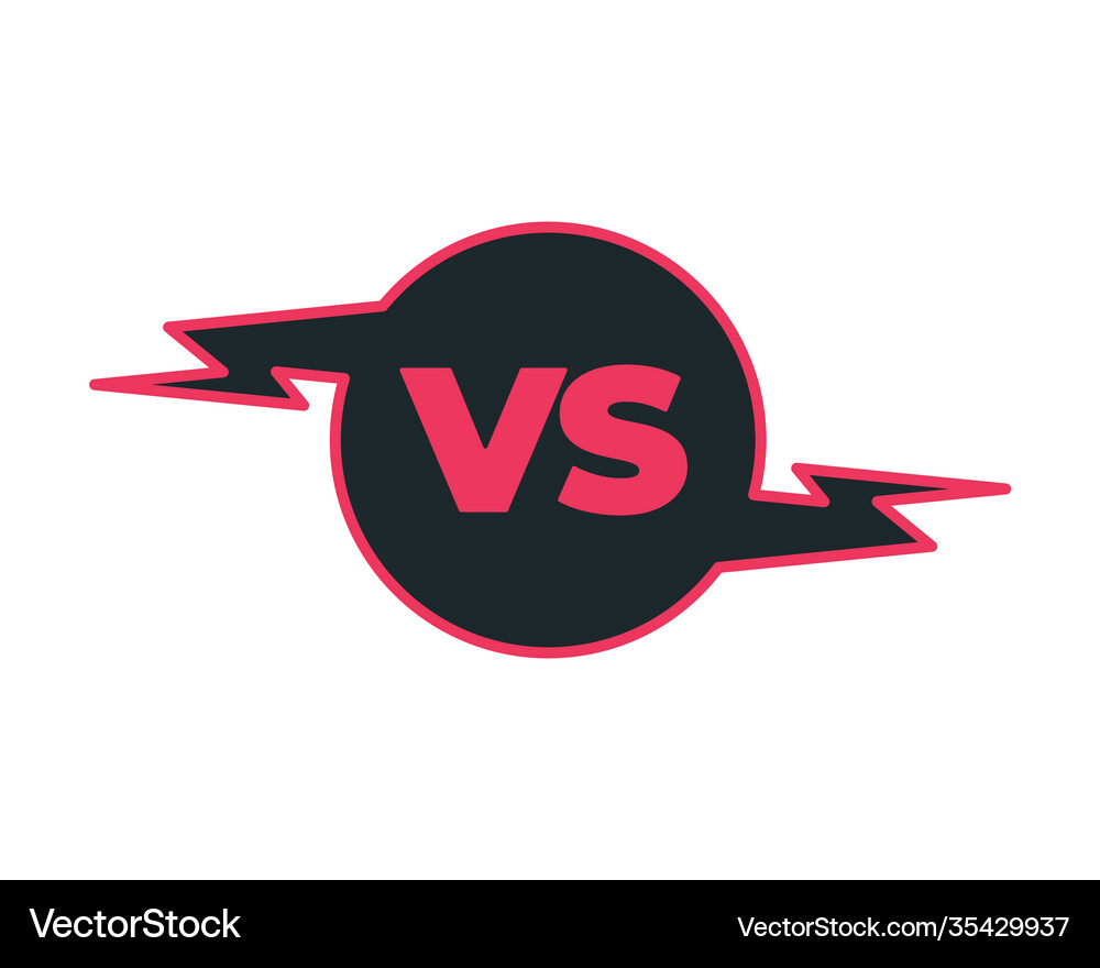 Colour outline versus sign like opposition Vector Image