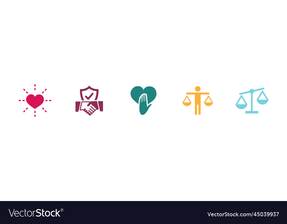 Core values trust honesty ethics integrity Vector Image