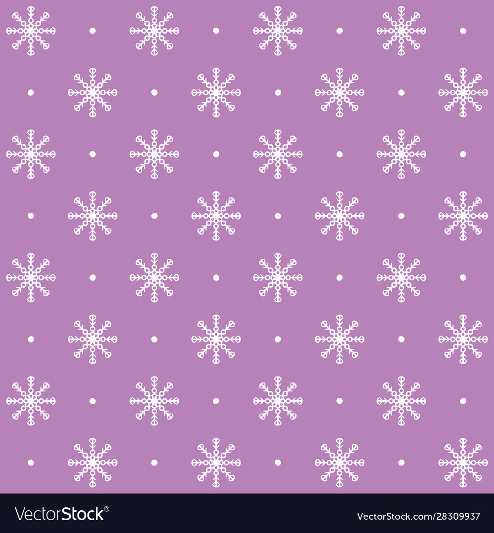 Dotted snowflake pattern seamless winter Vector Image