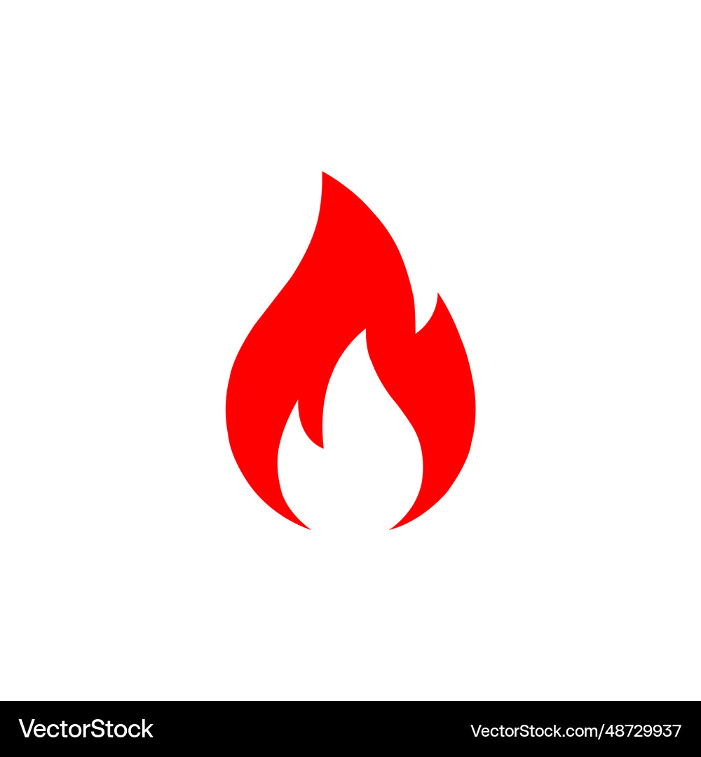 Eps10 fire sign in red color Royalty Free Vector Image