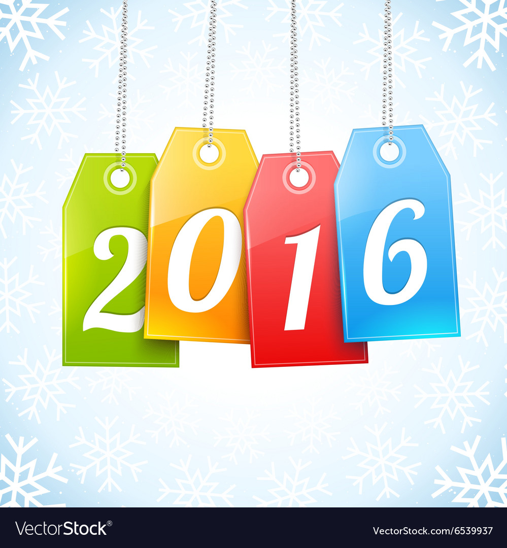 Happy new 2016 year greetings card Royalty Free Vector Image