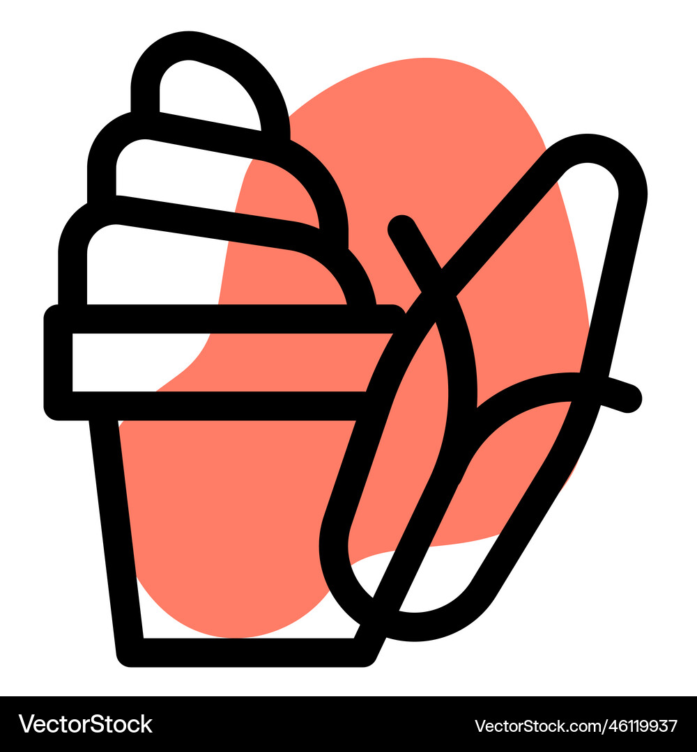 Healthy corn with soft serve ice cream Royalty Free Vector