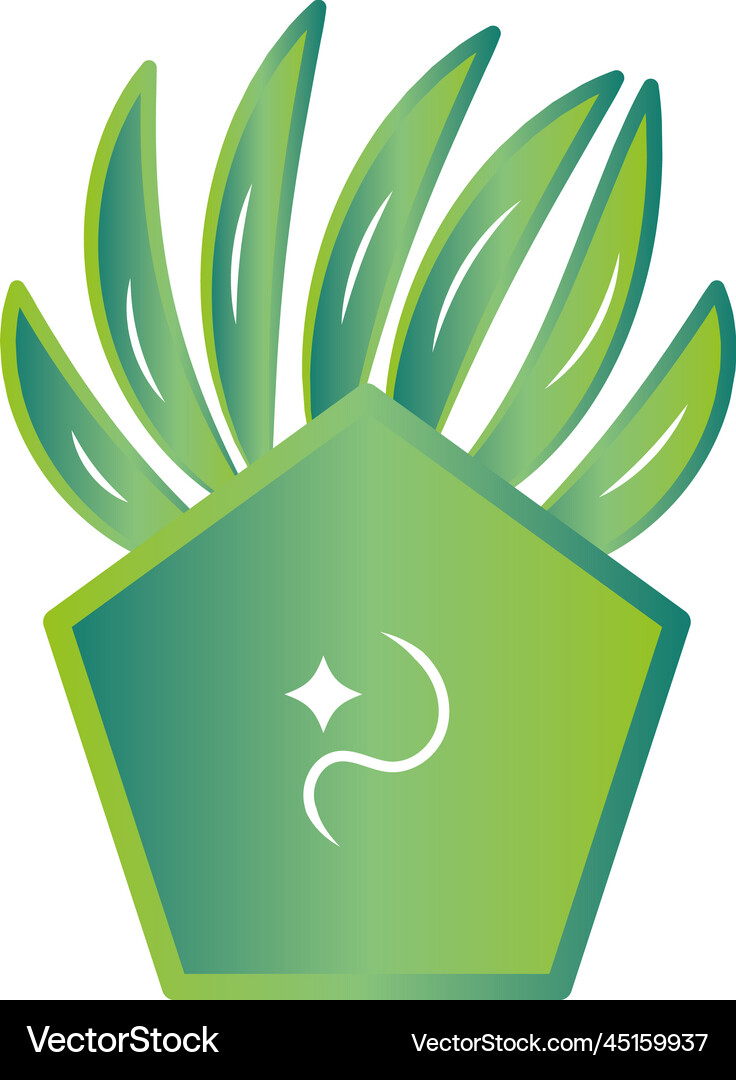 Isolated green indoor plant icon Royalty Free Vector Image