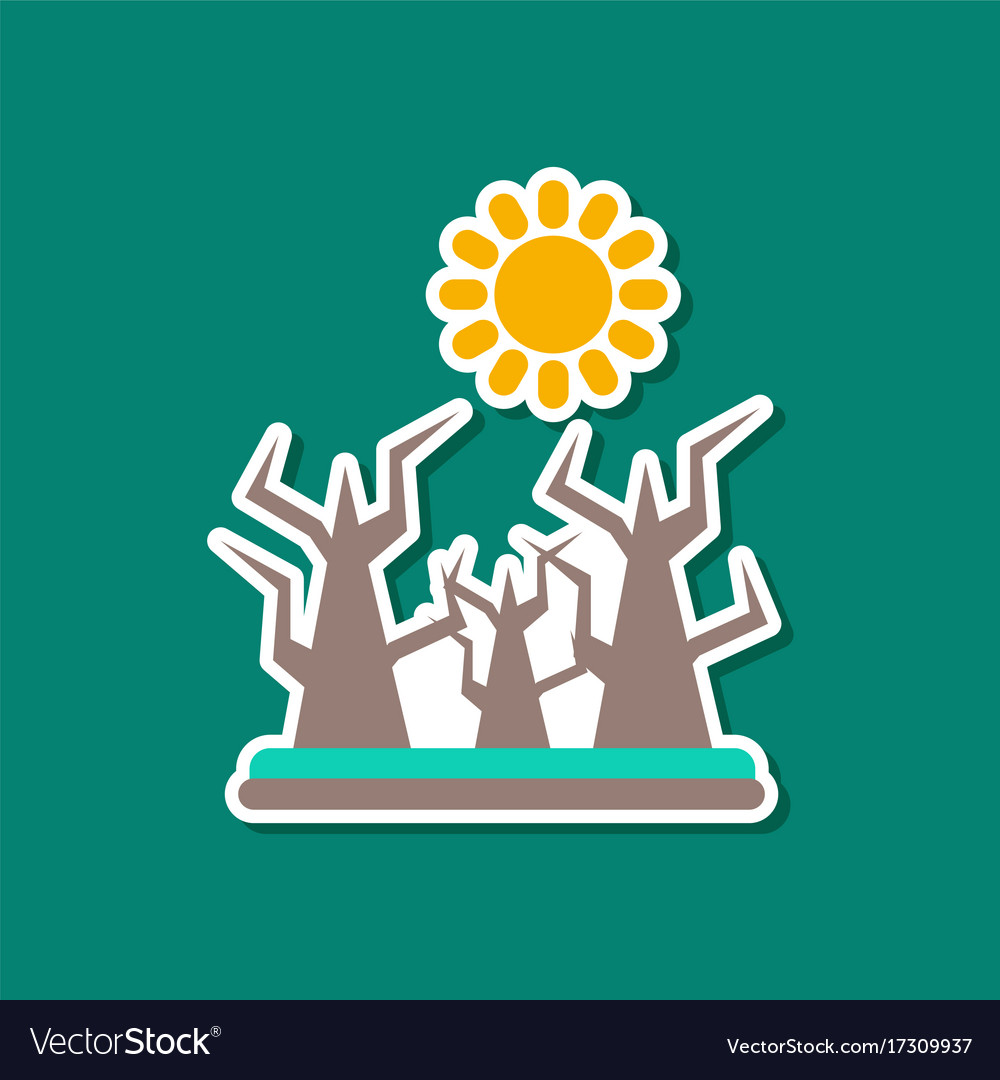 Paper Sticker On Stylish Background Nature Vector Image