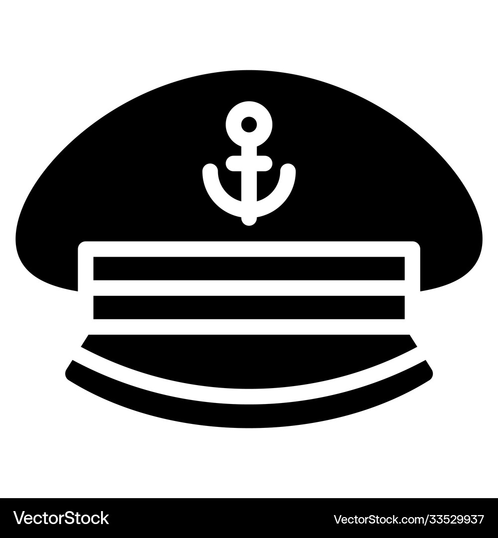 Peaked cap icon summer vacation related Royalty Free Vector