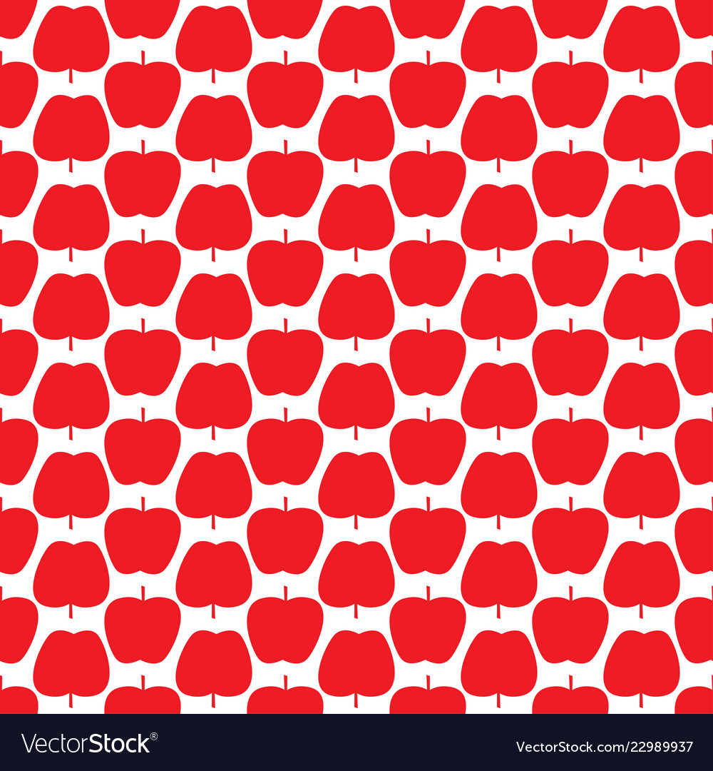 Seamless pattern with apple Royalty Free Vector Image