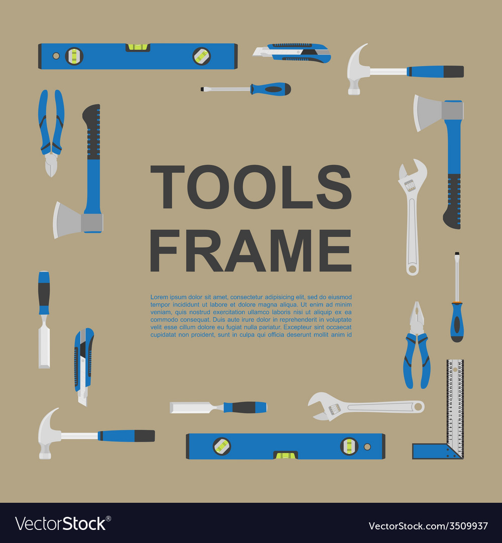 Tools frame 5 Royalty Free Vector Image - VectorStock