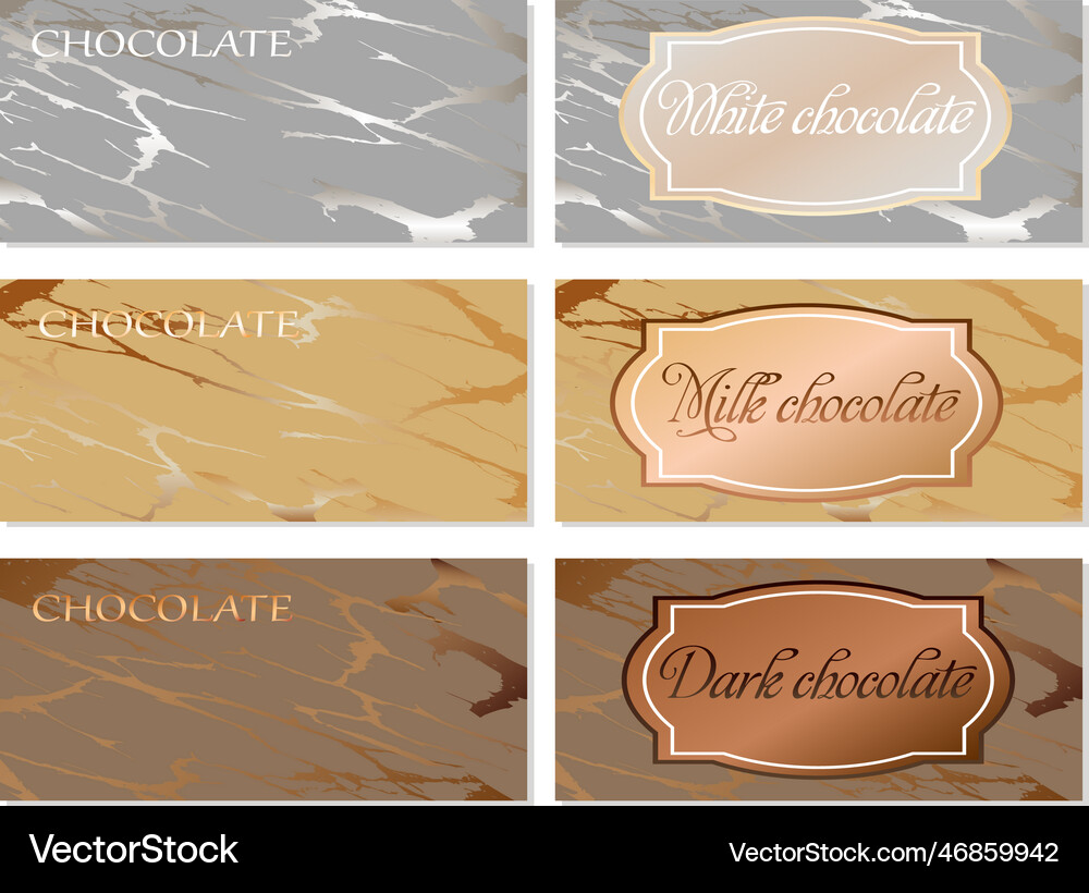 Collection of chocolate banners Royalty Free Vector Image