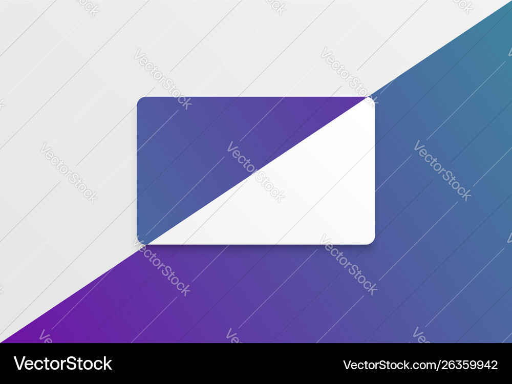 Colorful modern white card template with Vector Image