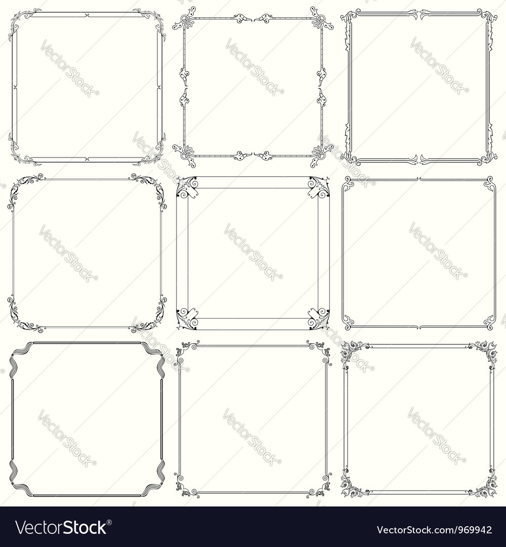 Elegant frames Royalty Free Vector Image - VectorStock