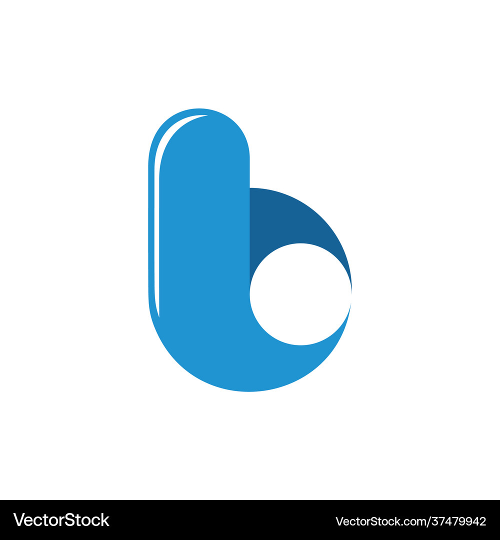 Letter bc simple geometric shine logo Royalty Free Vector