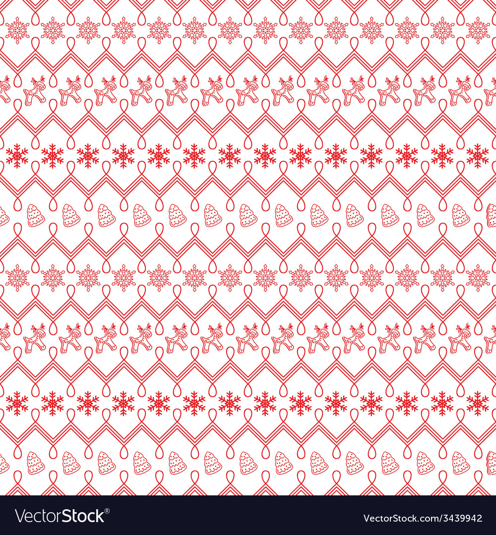 Retro seamless christmas pattern Royalty Free Vector Image