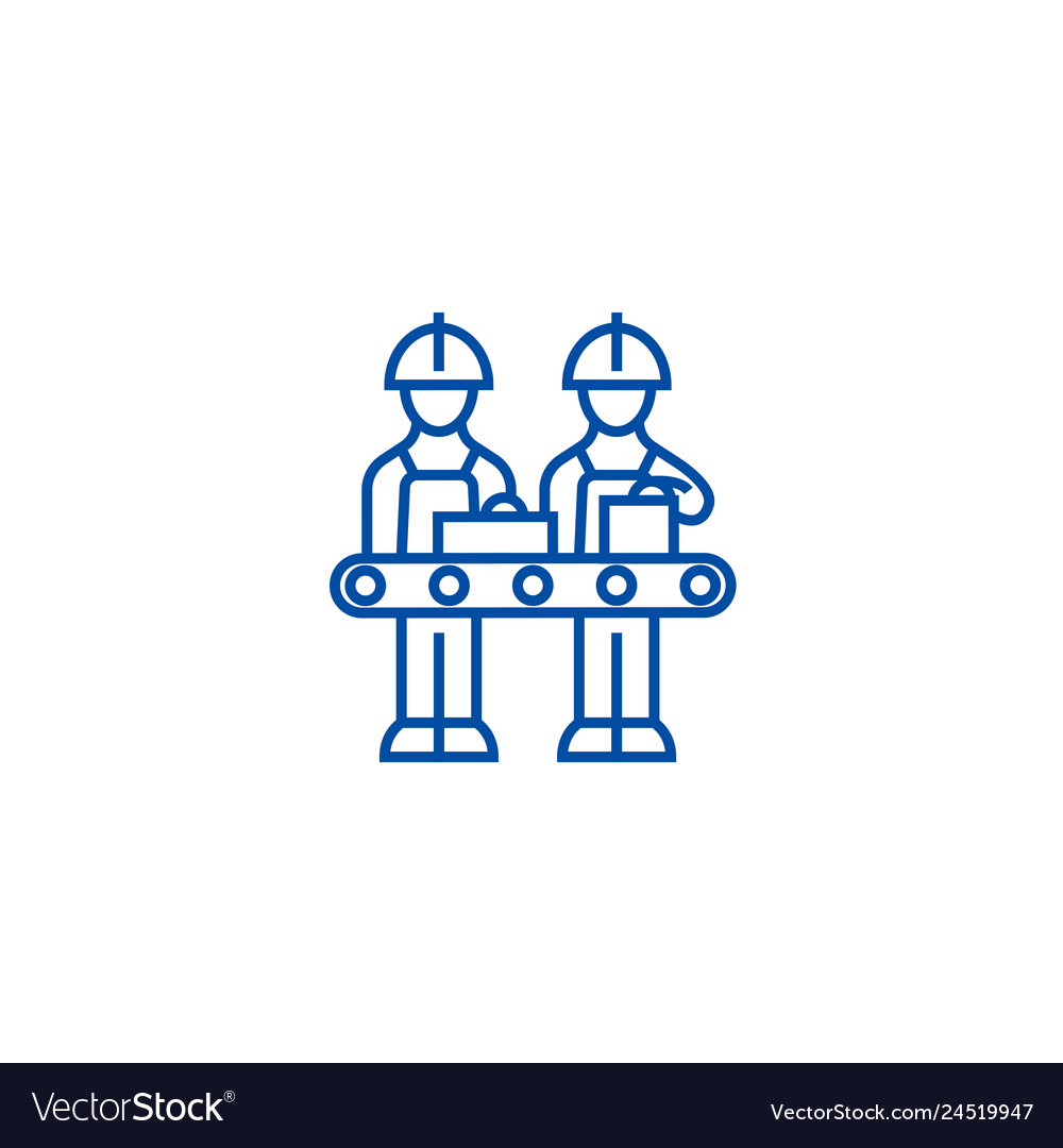 Assembly line icon concept Royalty Free Vector Image