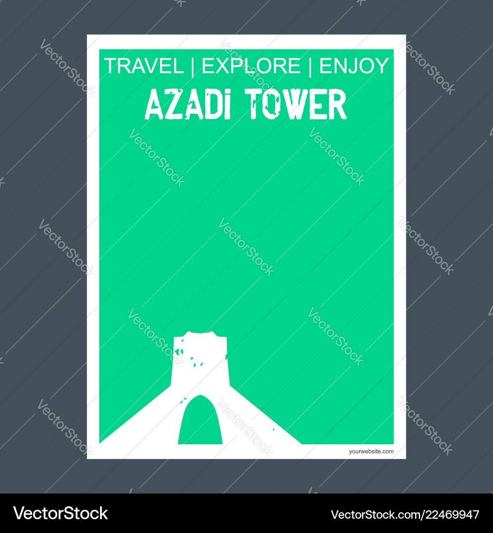 Azadi tower tehran iran monument landmark Vector Image