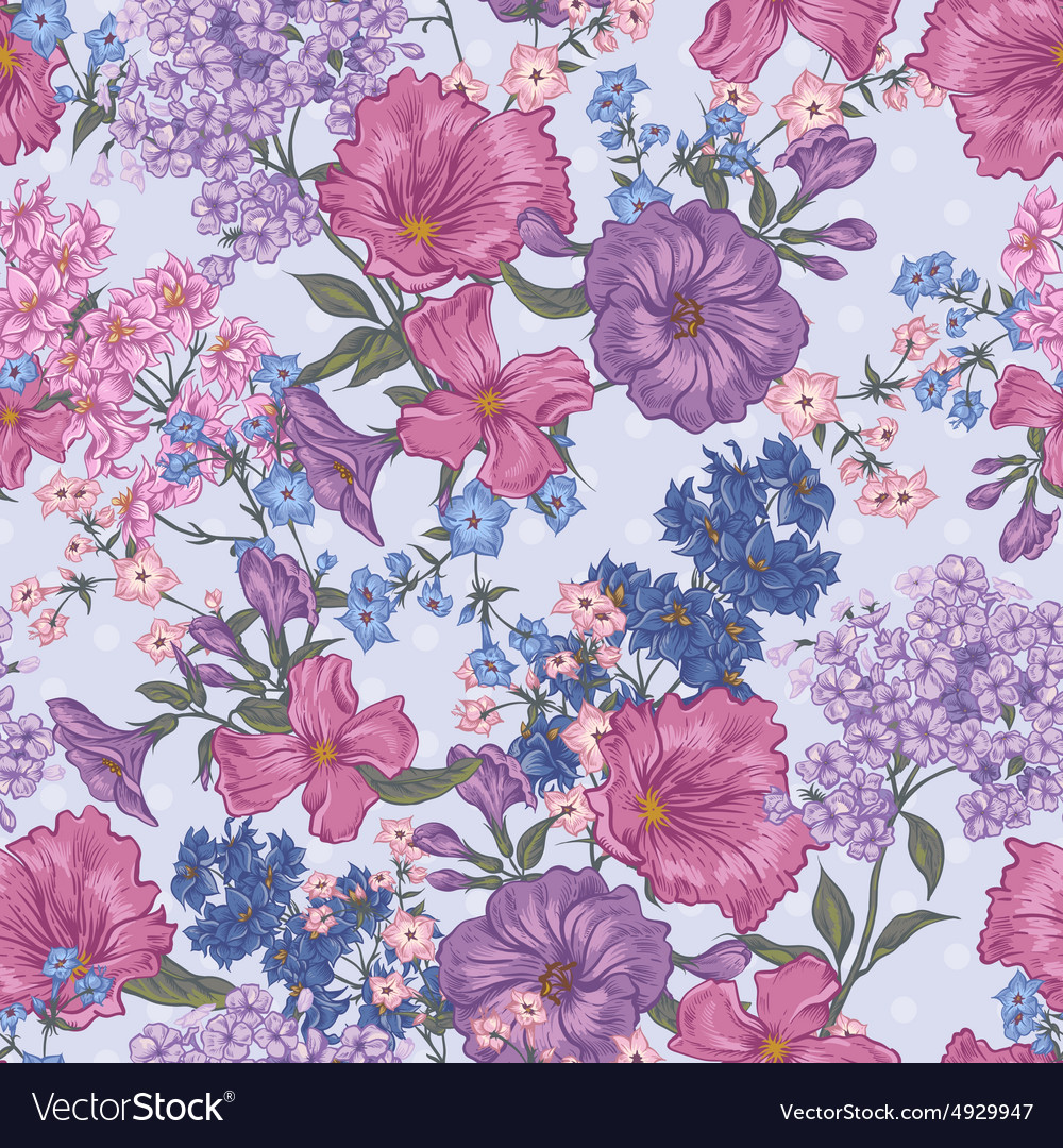 Beautiful seamless background with spring Vector Image