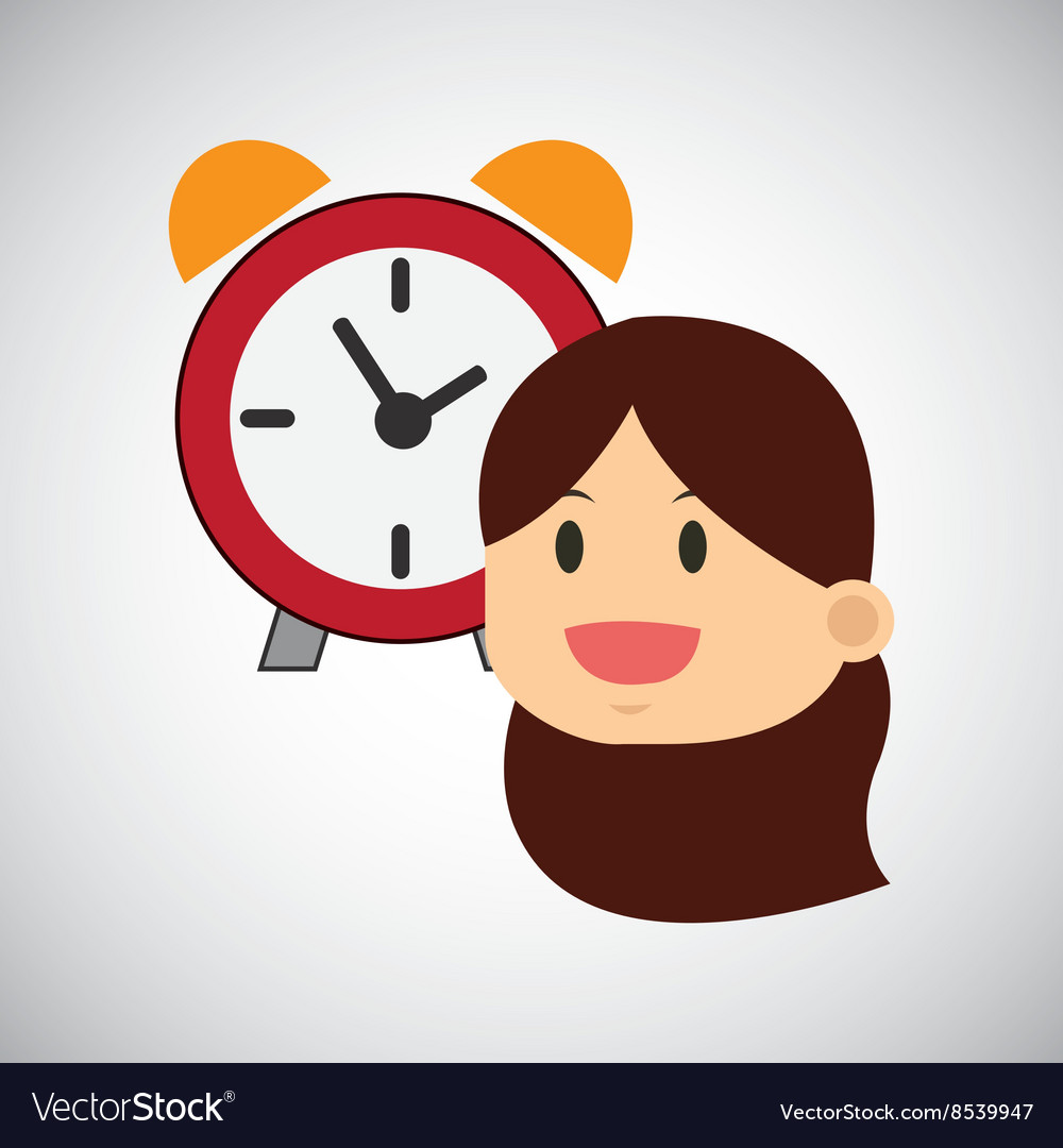 Clock design flat Royalty Free Vector Image - VectorStock