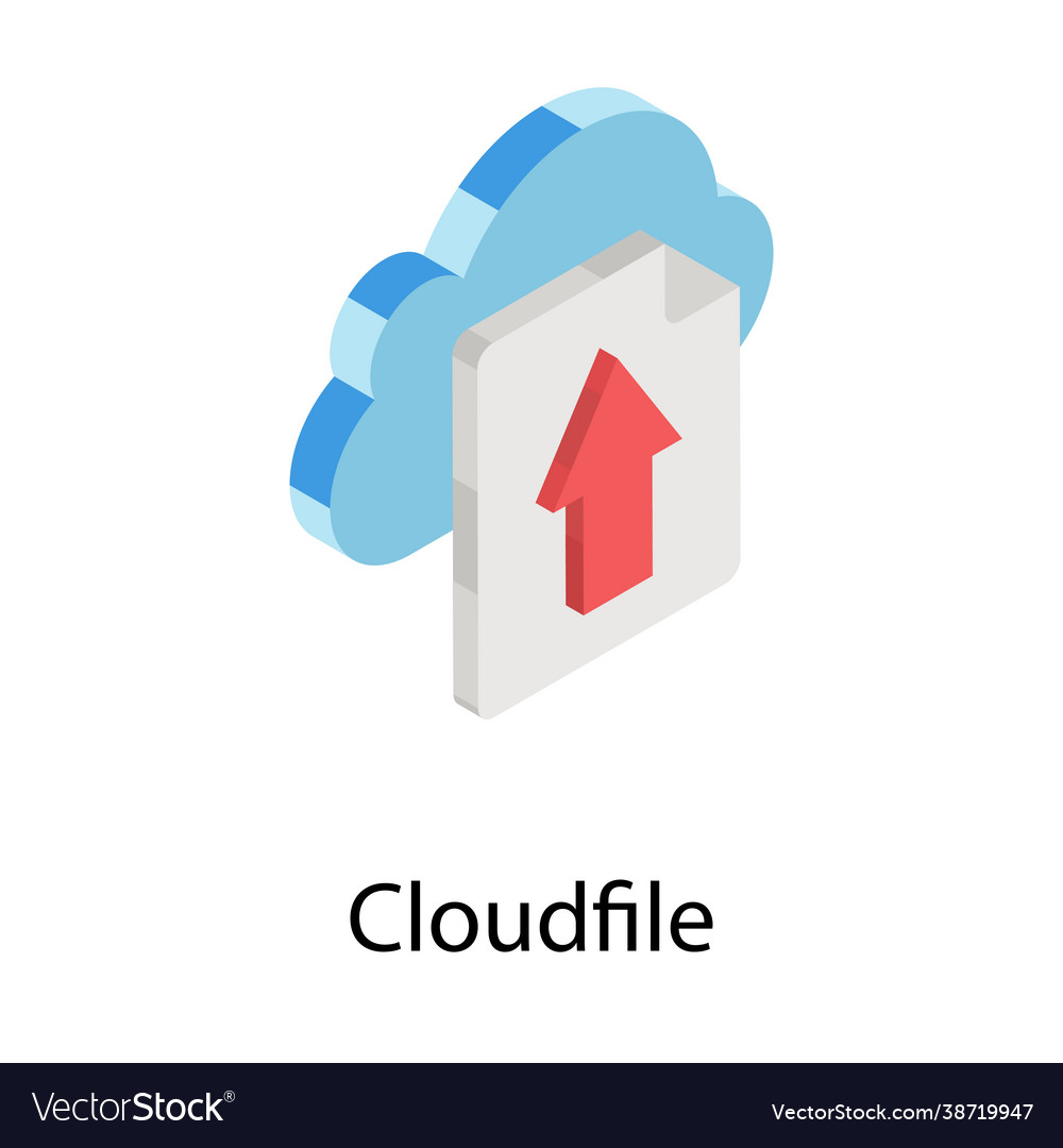 Cloud file Royalty Free Vector Image - VectorStock