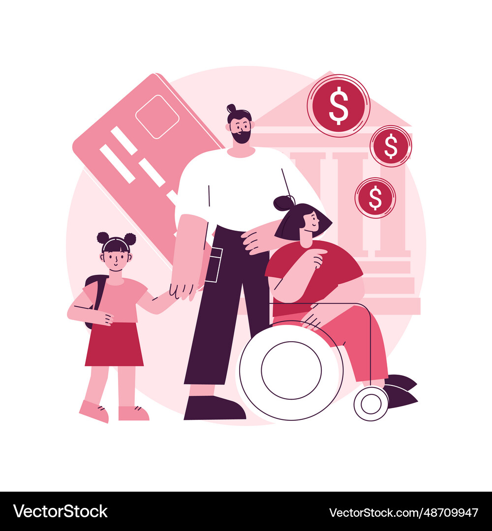 Dependant family member abstract concept Vector Image