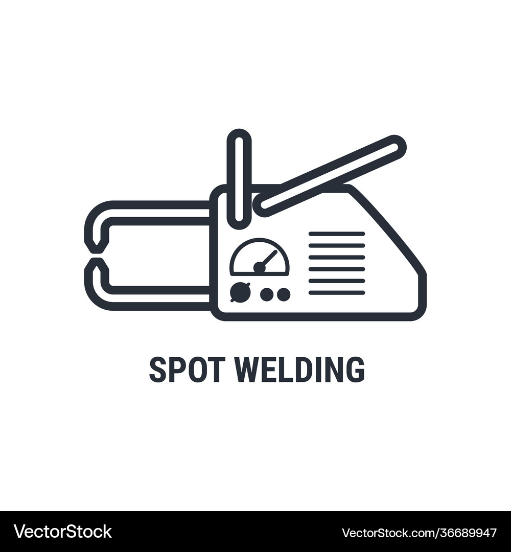 Hand spot welding apparatus icon point Royalty Free Vector