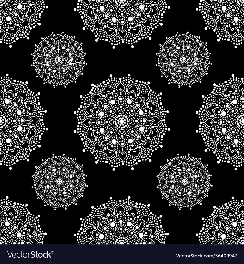Mandala seamless pattern Royalty Free Vector Image