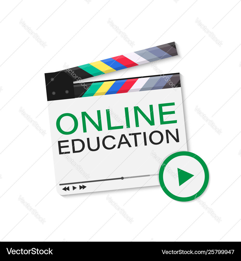 Online education icon on white background Vector Image