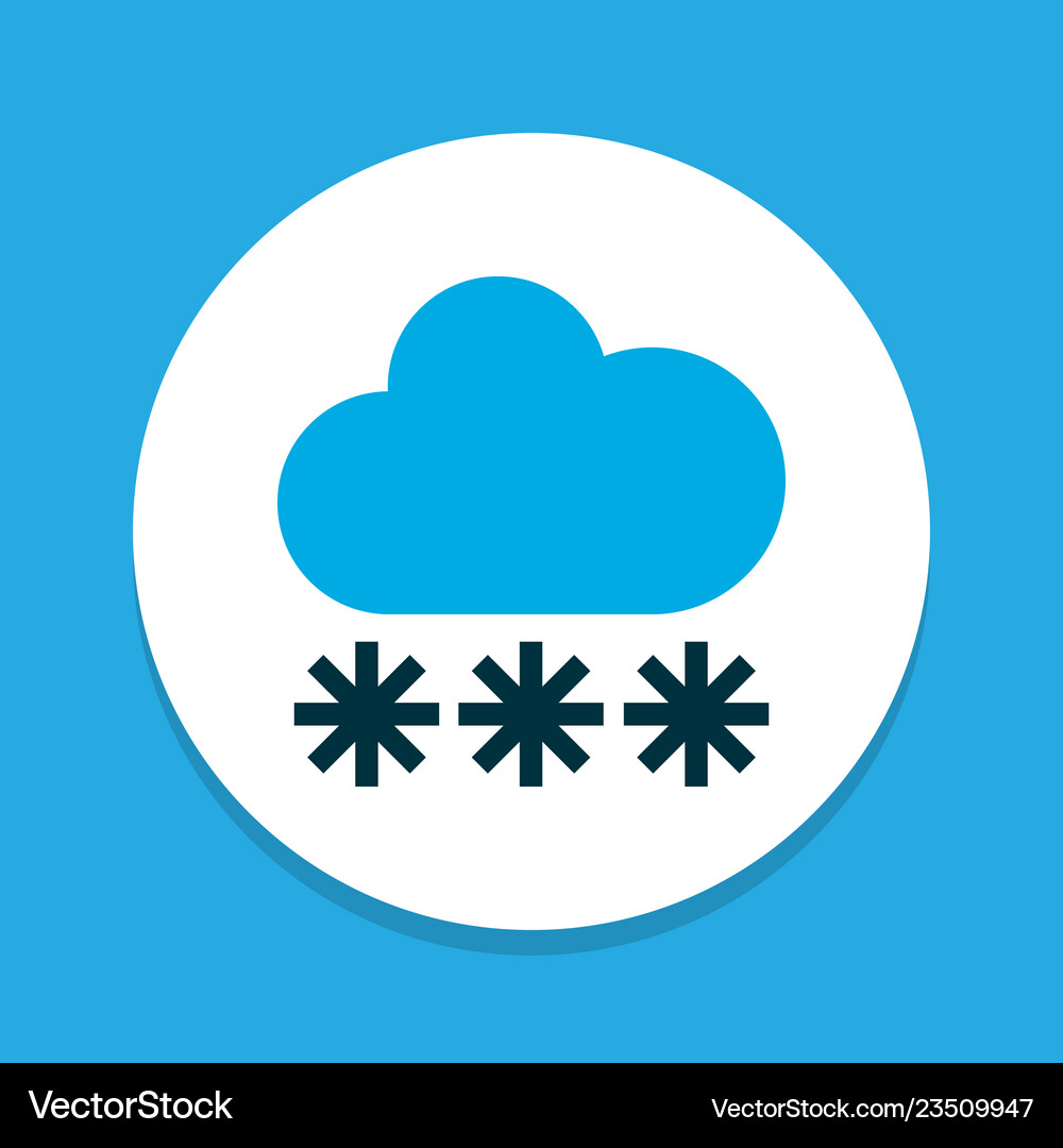 Snow icon colored symbol premium quality isolated Vector Image