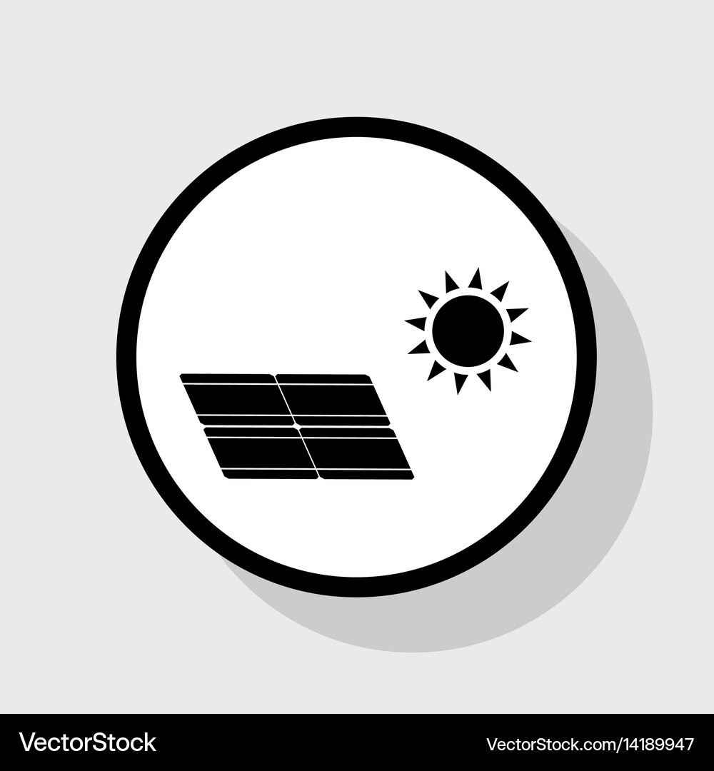 Solar energy panel eco trend concept sign Vector Image