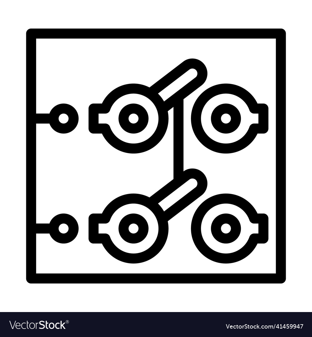 Toggle switch line icon Royalty Free Vector Image