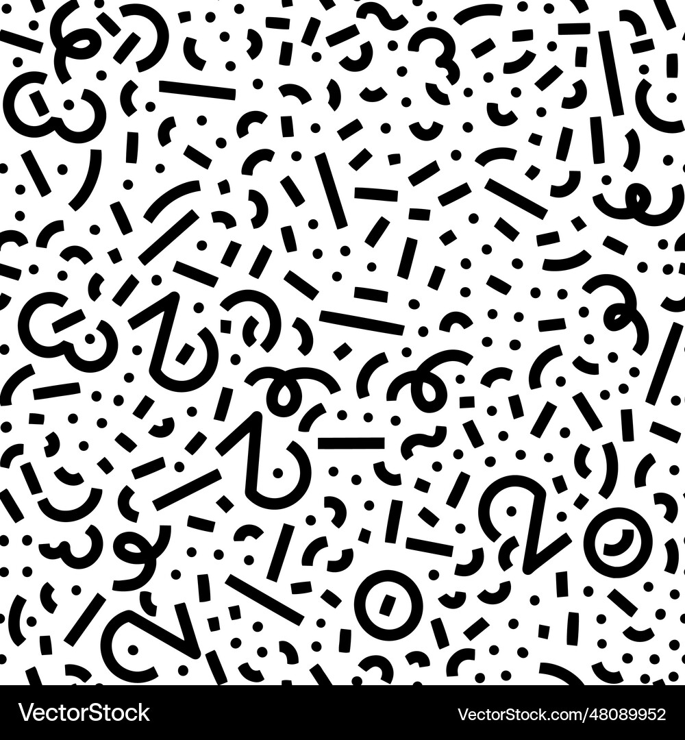 2023 numbers with geometric confetti seamless Vector Image