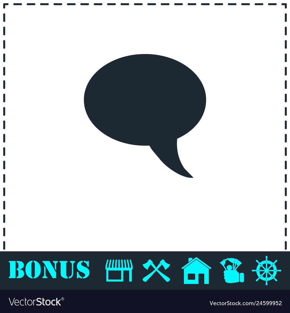 Bubble icon flat Royalty Free Vector Image - VectorStock