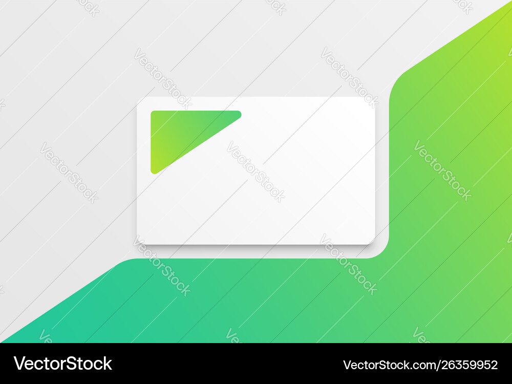 Colorful modern white card template with Vector Image