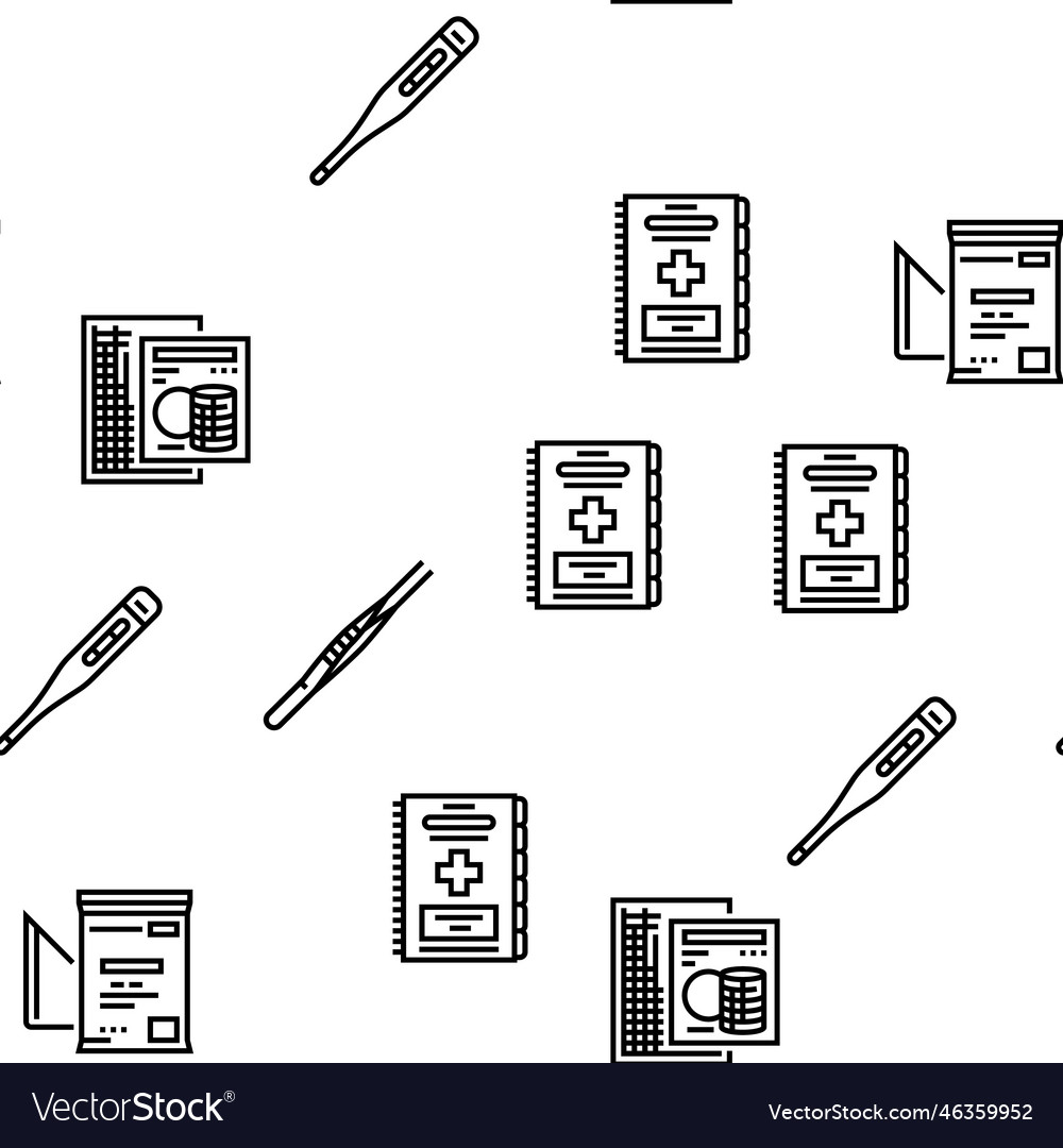 First aid emergency medical seamless Royalty Free Vector