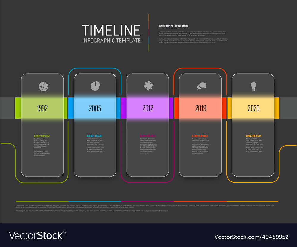Five semitransparent glassy rounded rectangles Vector Image
