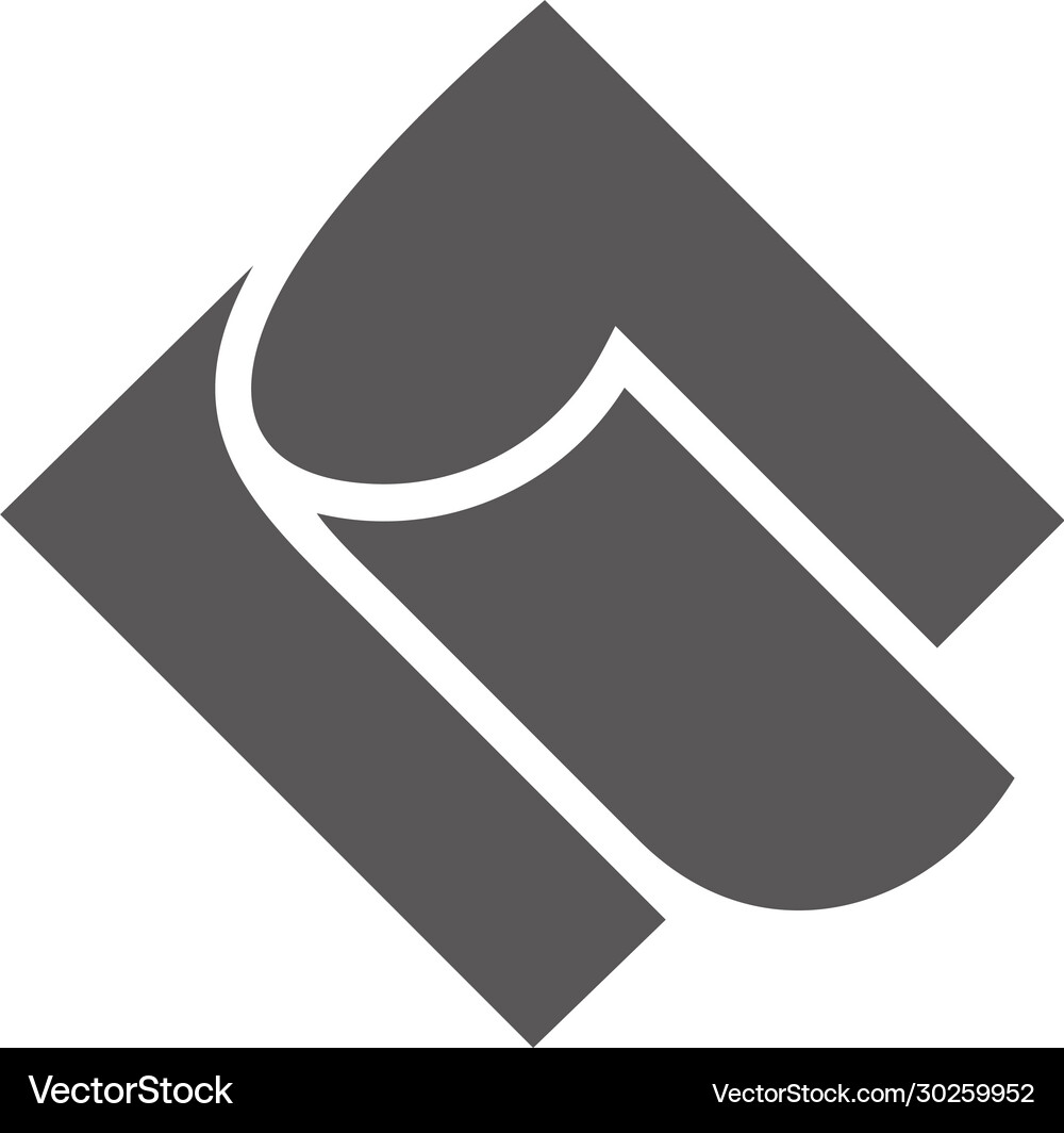 Flakes paper sheet 3d motion symbol logo Vector Image