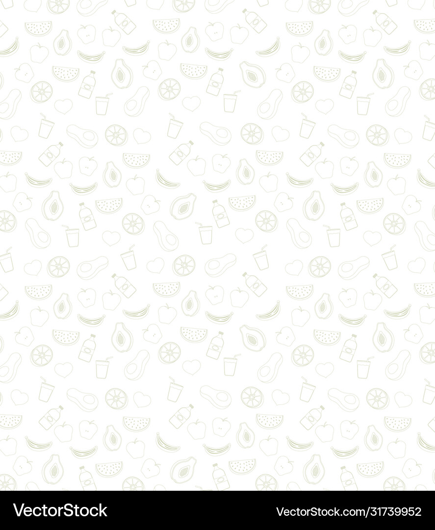 Healthy food lifestyle pattern background Vector Image