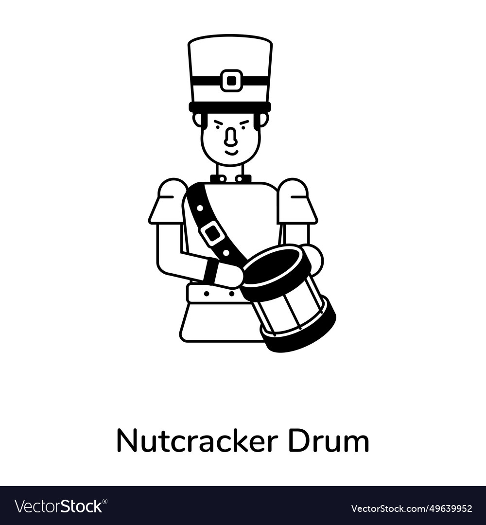 Nutcracker drum Royalty Free Vector Image - VectorStock