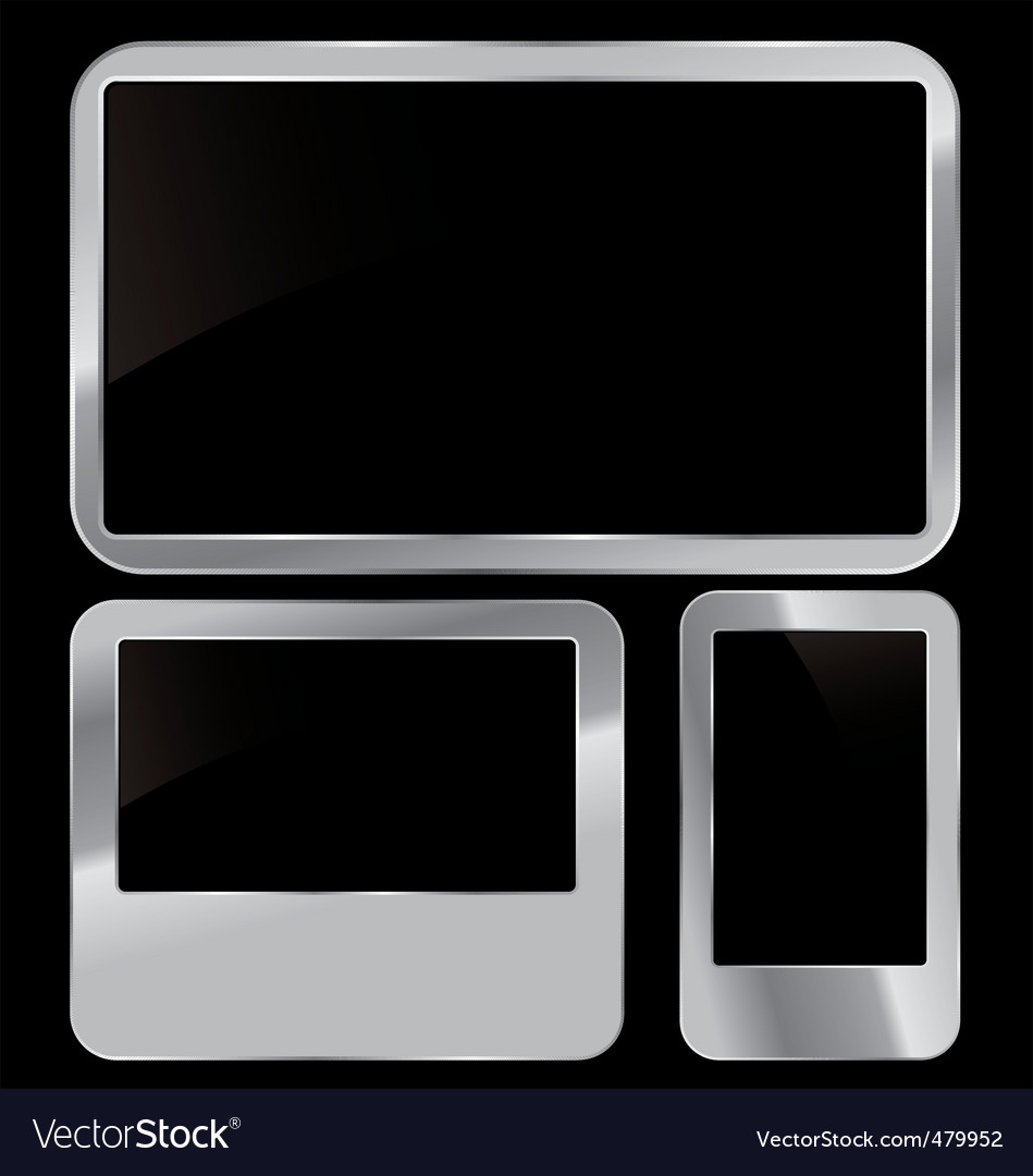 Silver frame Royalty Free Vector Image - VectorStock