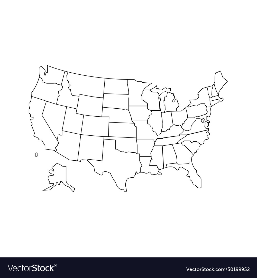 United states map Royalty Free Vector Image - VectorStock