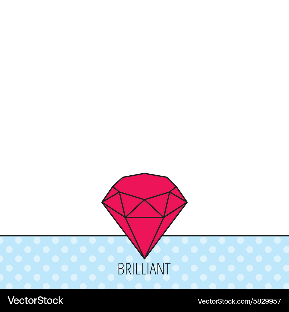 Brilliant icon diamond gemstone sign Royalty Free Vector