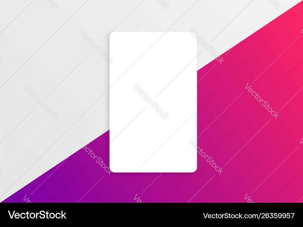 Colorful modern white card template with Vector Image