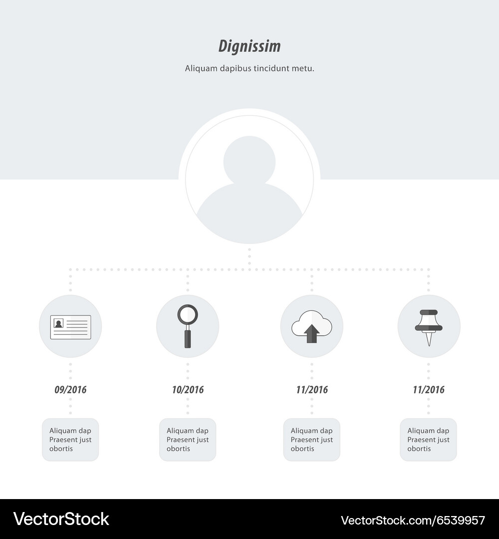 Design timeline infographic black and white Vector Image