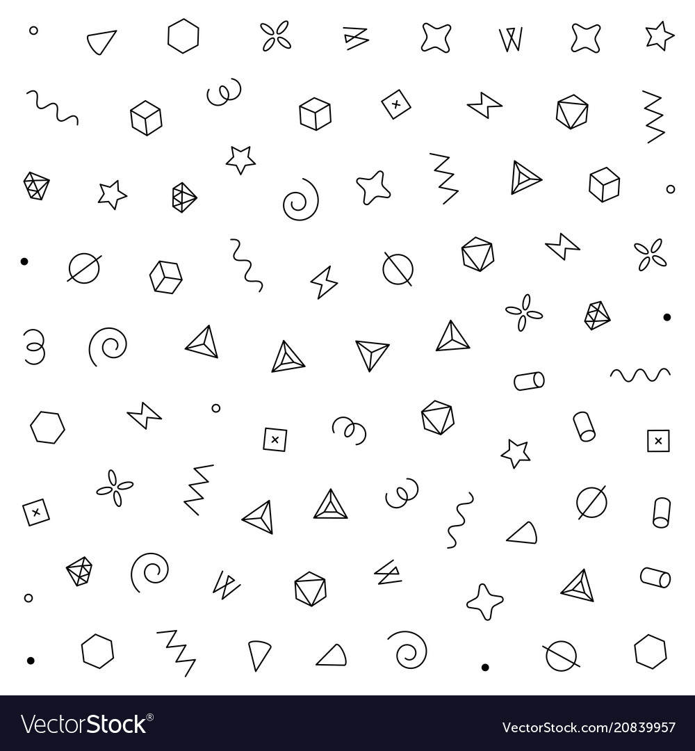 Geometric pattern with elements Royalty Free Vector Image