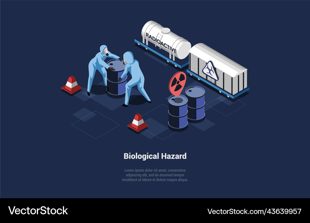 Hazard and biological weapon concept laboratory Vector Image