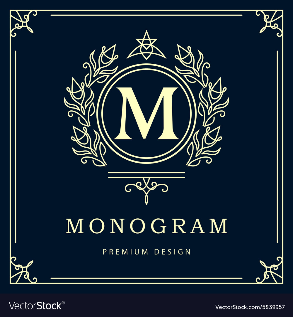 Monogram design elements graceful template Vector Image